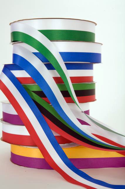 Style 290 Satin Badge Ribbon - Multicolor - The Denali Company